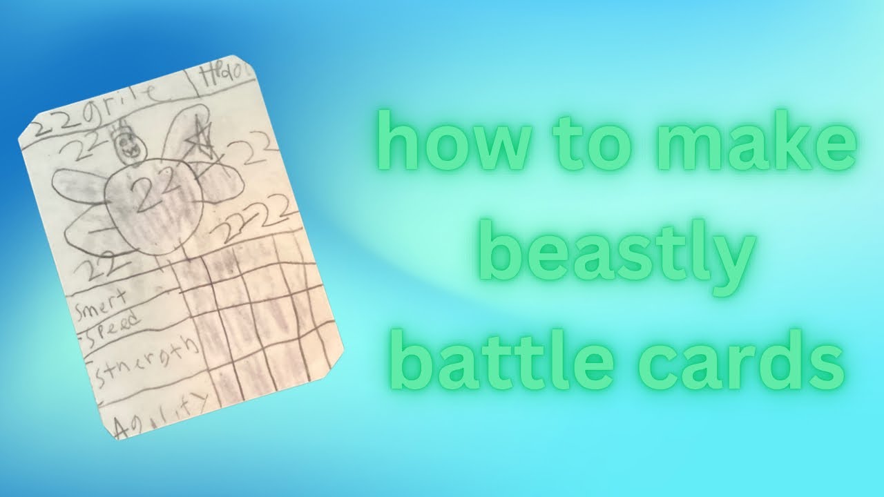 How to make beastly battles cards - YouTube