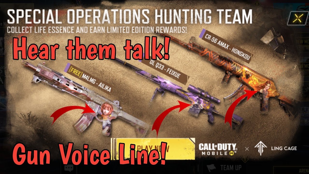 CODM x LING CAGE | Special Operations Hunting team Weapon Voice line ...