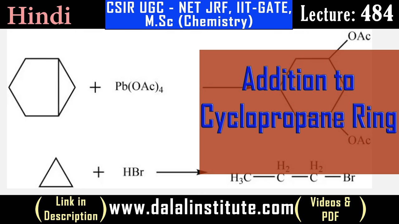 Addition to Cyclopropane Ring - YouTube