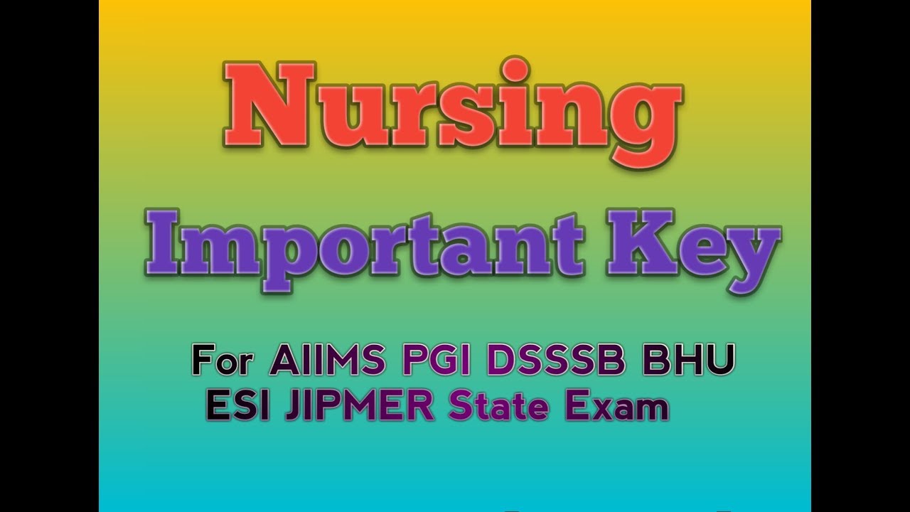 Important Nursing Key Point For AIIMS and All Exam By NursesHub - YouTube