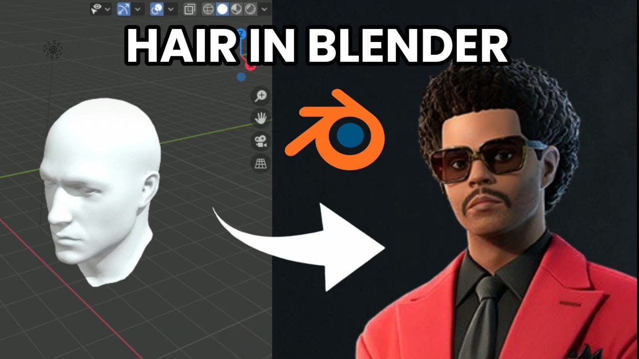 Creating HAIR in Blender (w/ Facial Hair) #blender - YouTube
