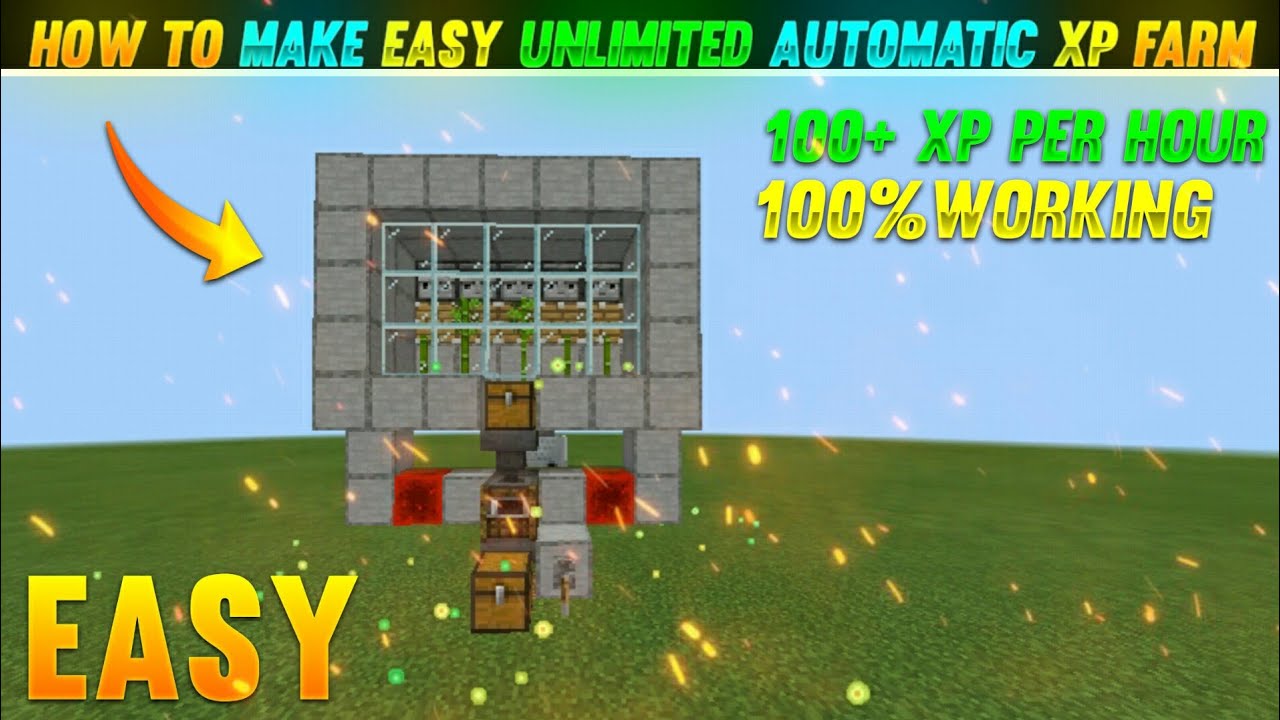 How To Make Easy Unlimited Automatic XP Farm Tutorial in Minecraft ...