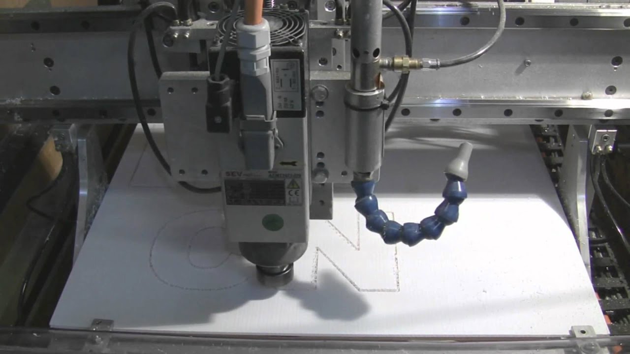 K2 CNC Router Plastic Signs White - YouTube