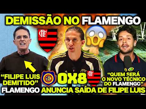 🔴🔥 URGENTE ! FLAMENGO ANUNCIA A SAÍDA DO TÉCNICO FILIPE LUIS após MADUREIRA 0 X 8 FLAMENGO ❌