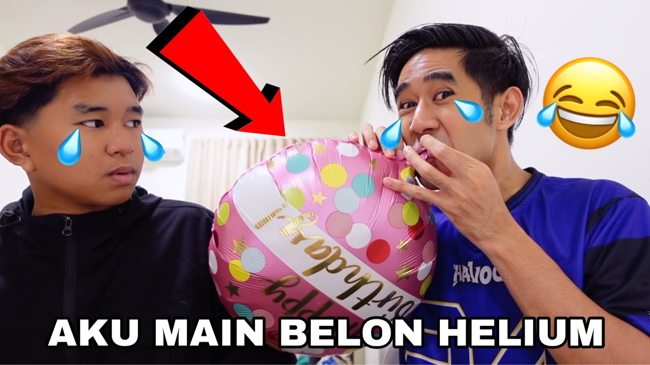 AKU MAIN BELON HELIUM 😂 SUARA BERTUKAR JADI LAWAK 🤣 - YouTube