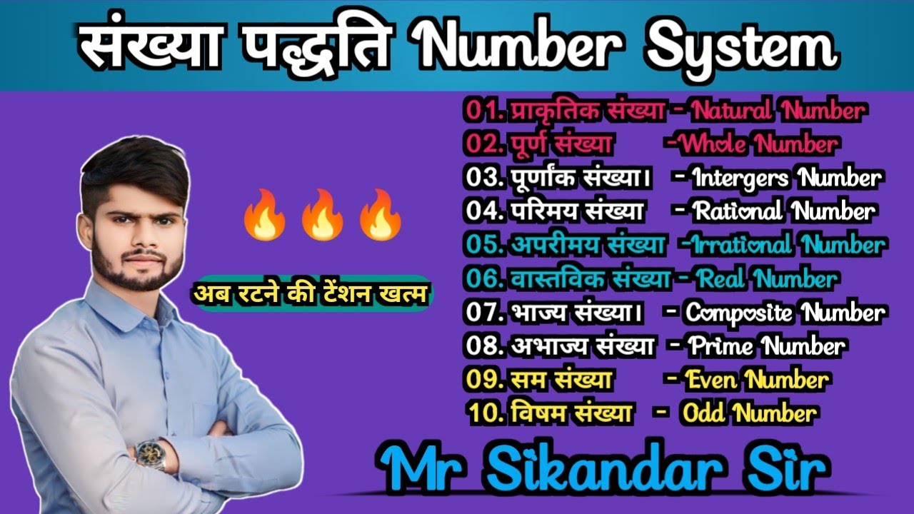 Number System संख्या पद्धति sankhya padhhati sampurn sankhya Basic Maths - YouTube