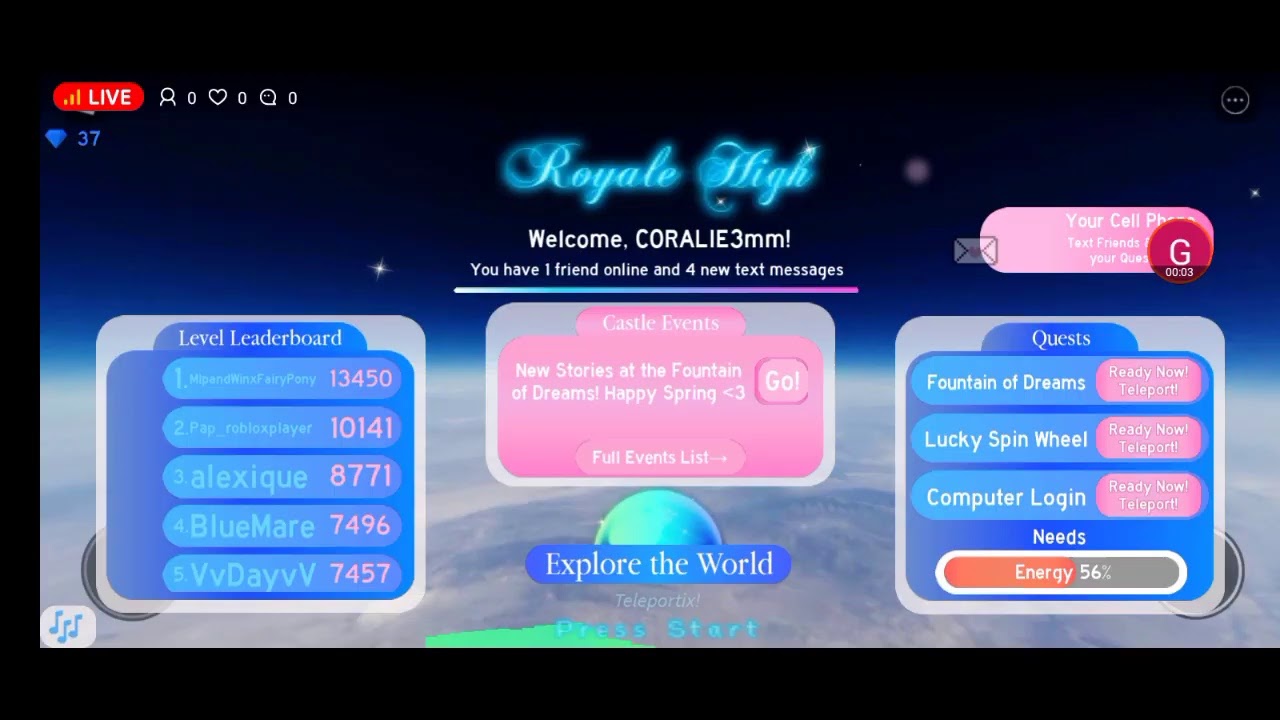 LIVE ROYAL HIGH #1 - YouTube