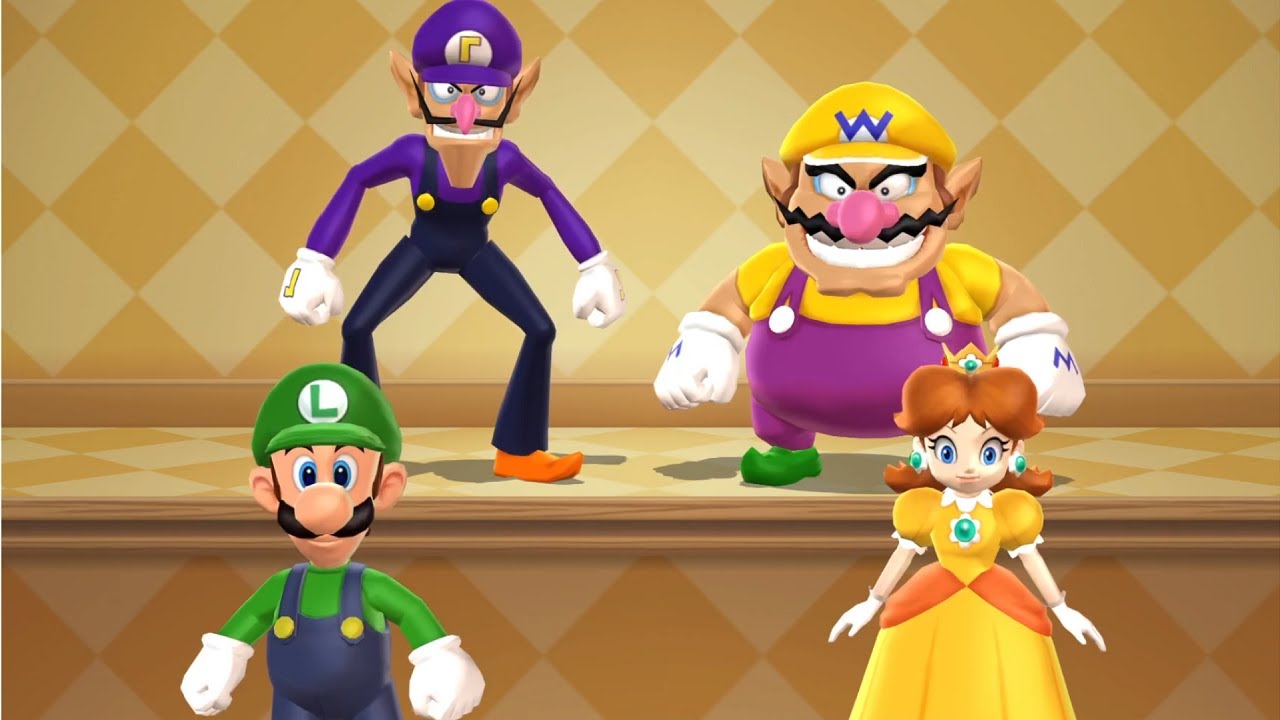 Mario Party 9 - Free for All Minigames - Waluigi Wario Luigi Daisy #10 ...
