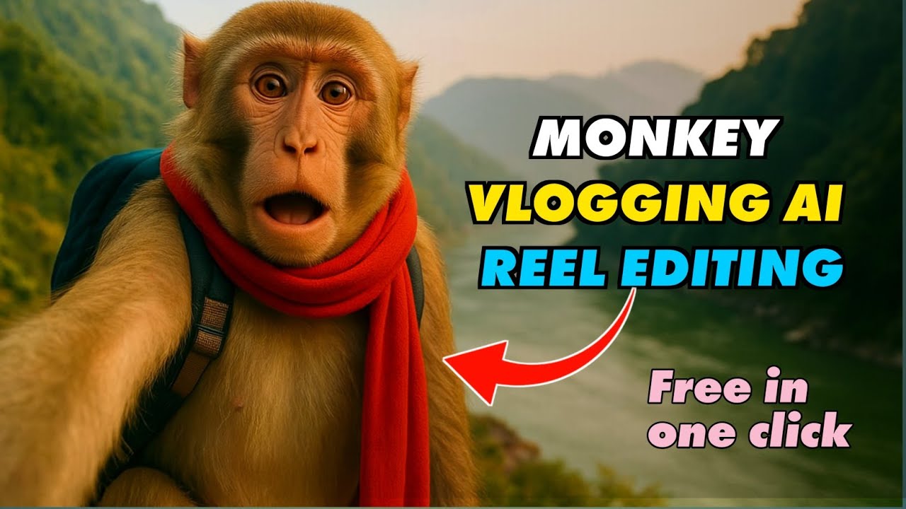 How to do monkey vlogging AI video editing | monkey vlogging ai video ...