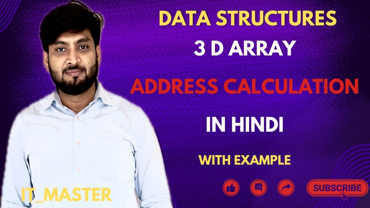1.11. Addresses calculation in 3 D Array in Hindi | 3-D Array | find ...