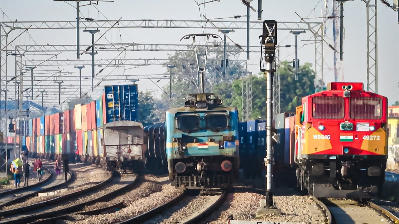 High Rise Pantograph Wag7 With Passenger Train | Vatva Wag7 Locomotive ...