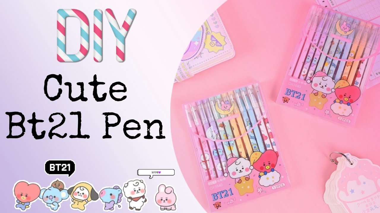 How to Make a DIY BT21 Pen:Subscribers Love This Viral Video - YouTube