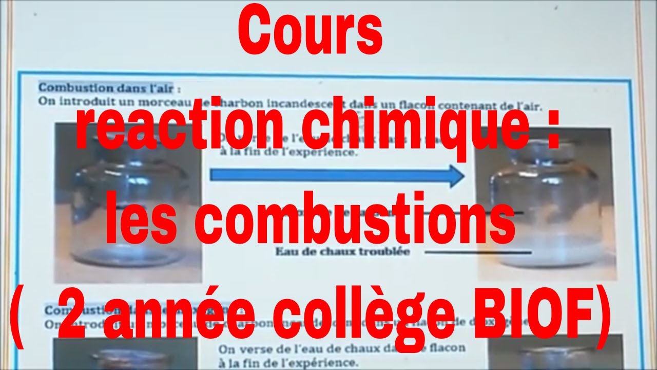 Cours reaction chimique : les combustions ( 2 année collège BIOF) - YouTube