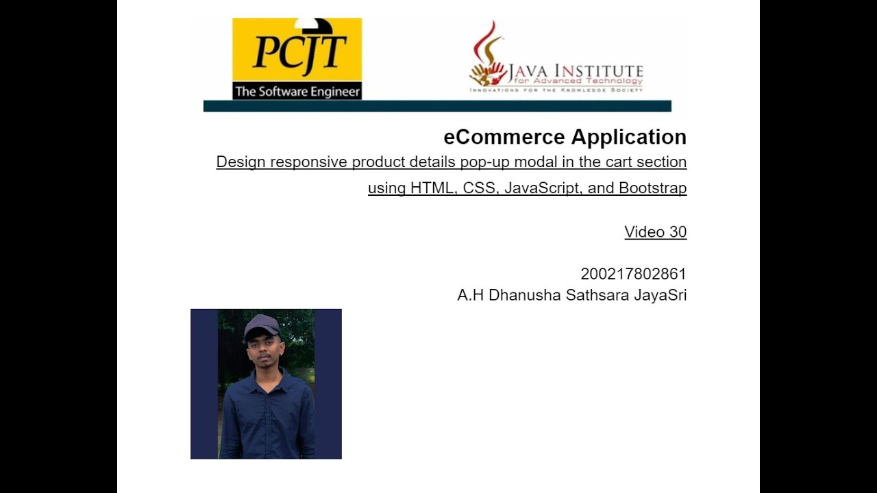 Design responsive product details pop up modal in the cart section ...