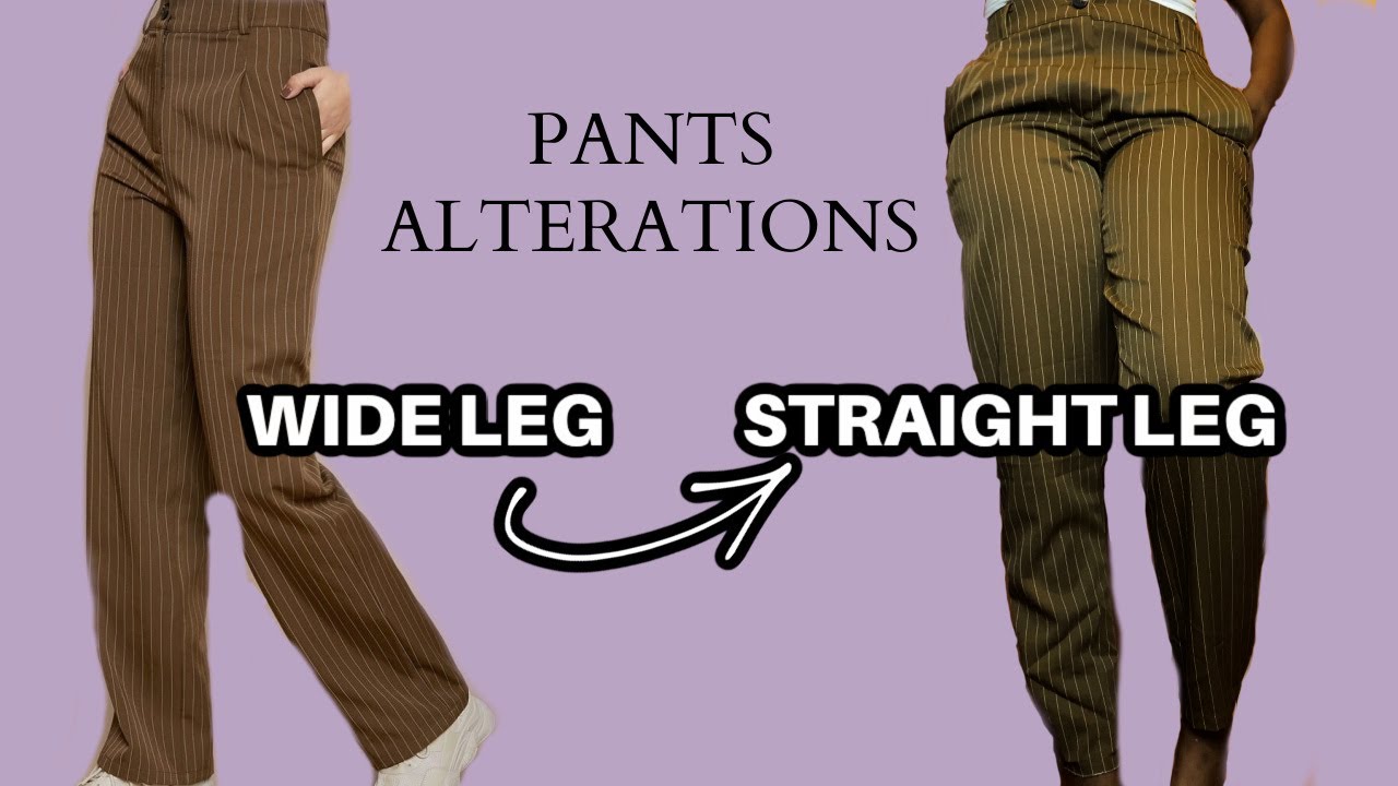 DIY STRAIGHT LEG PANTS | DIY ALTERATIONS - YouTube