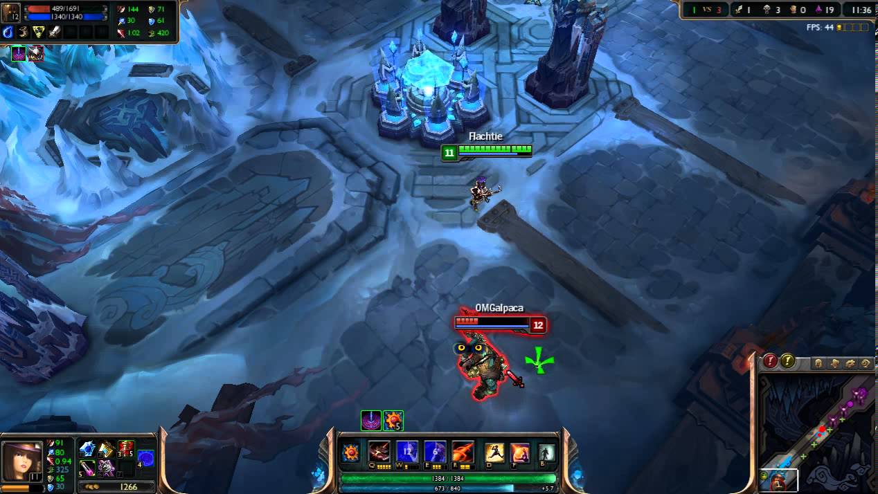 League of Legends Yorick ultimate bug Howling Abyss Base turret - YouTube