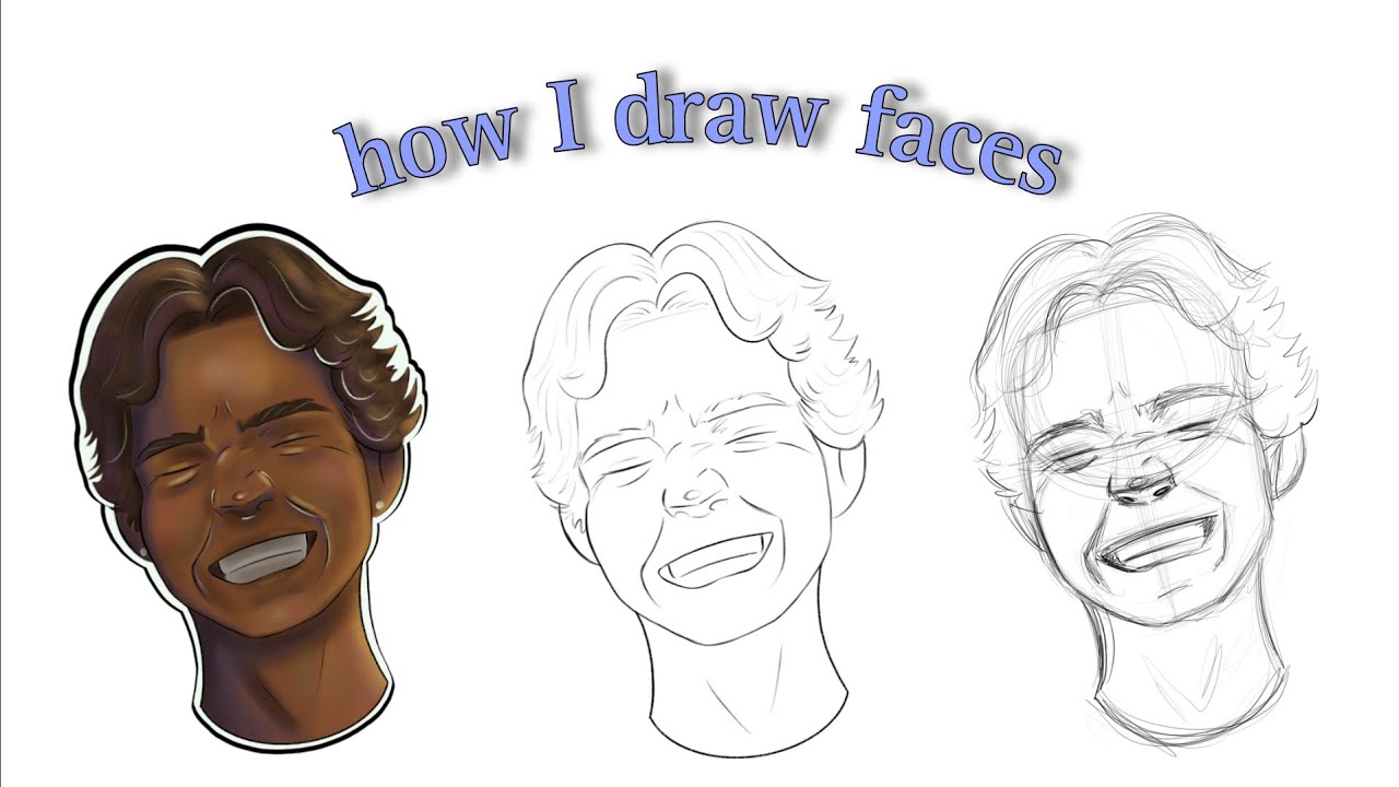 🌼 drawing faces on procreate | drawing practice - YouTube