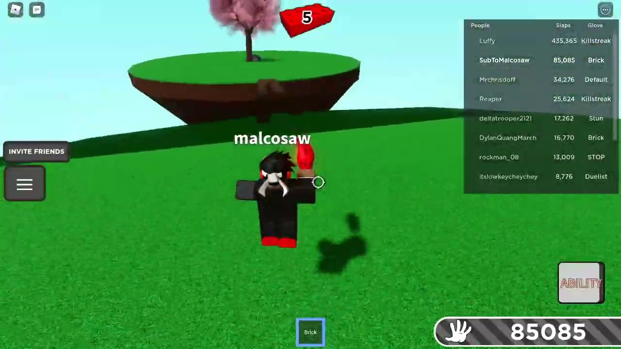 Kicking bricks in Slap Battles - YouTube