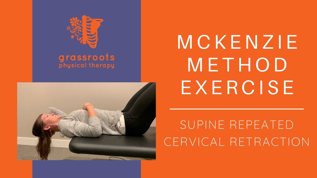 McKenzie Method Exercise - Supine Repeated Cervical Retraction - YouTube