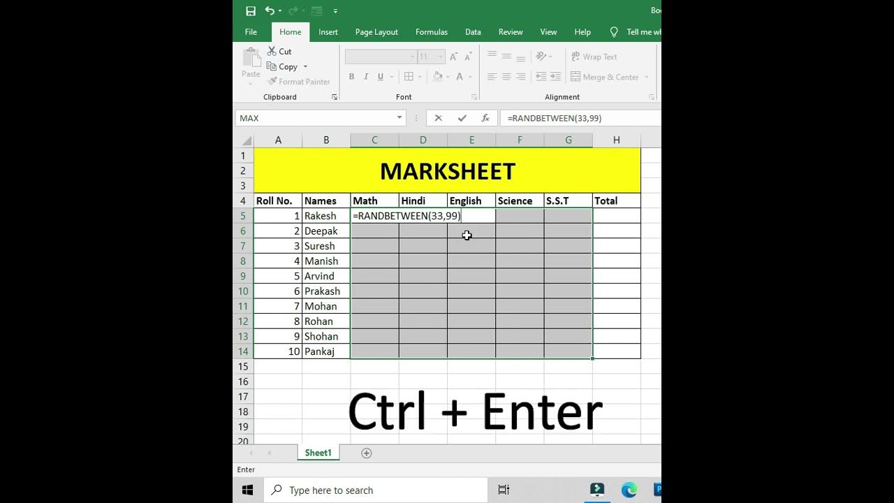 Excel Marksheet Tips And Trick | Know Every New Excel Users #exceltipsandtricks # ...