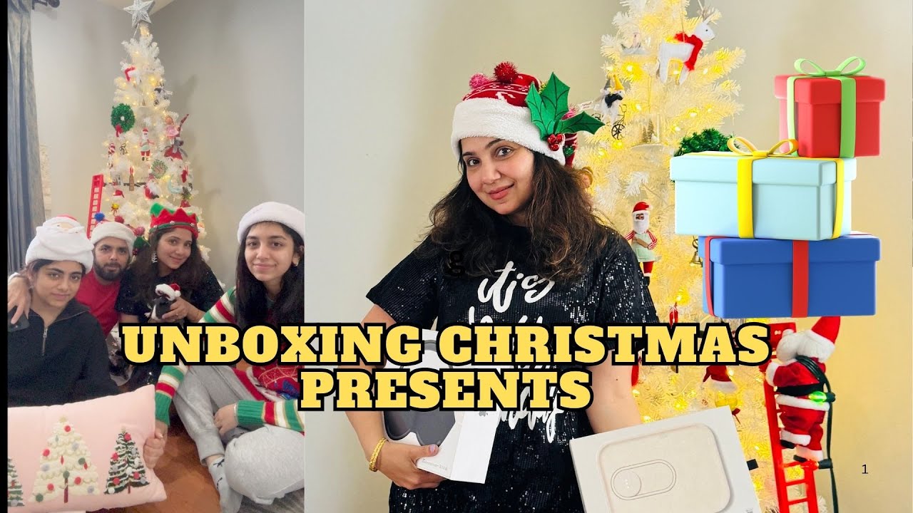 CHRISTMAS MORNING ..UNBOXING PRESENTS. - YouTube