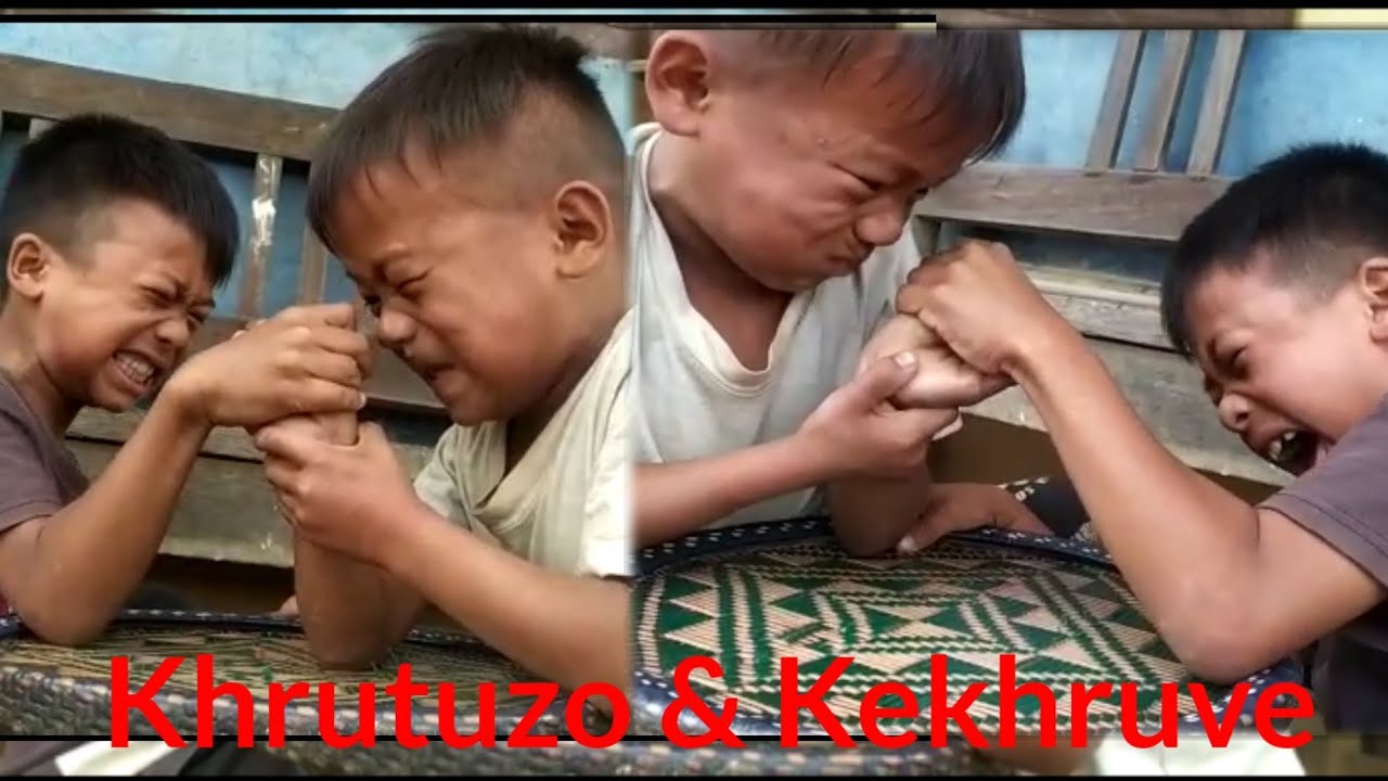 strong naga kids likestyle Arm wrestling // naga village life. - YouTube