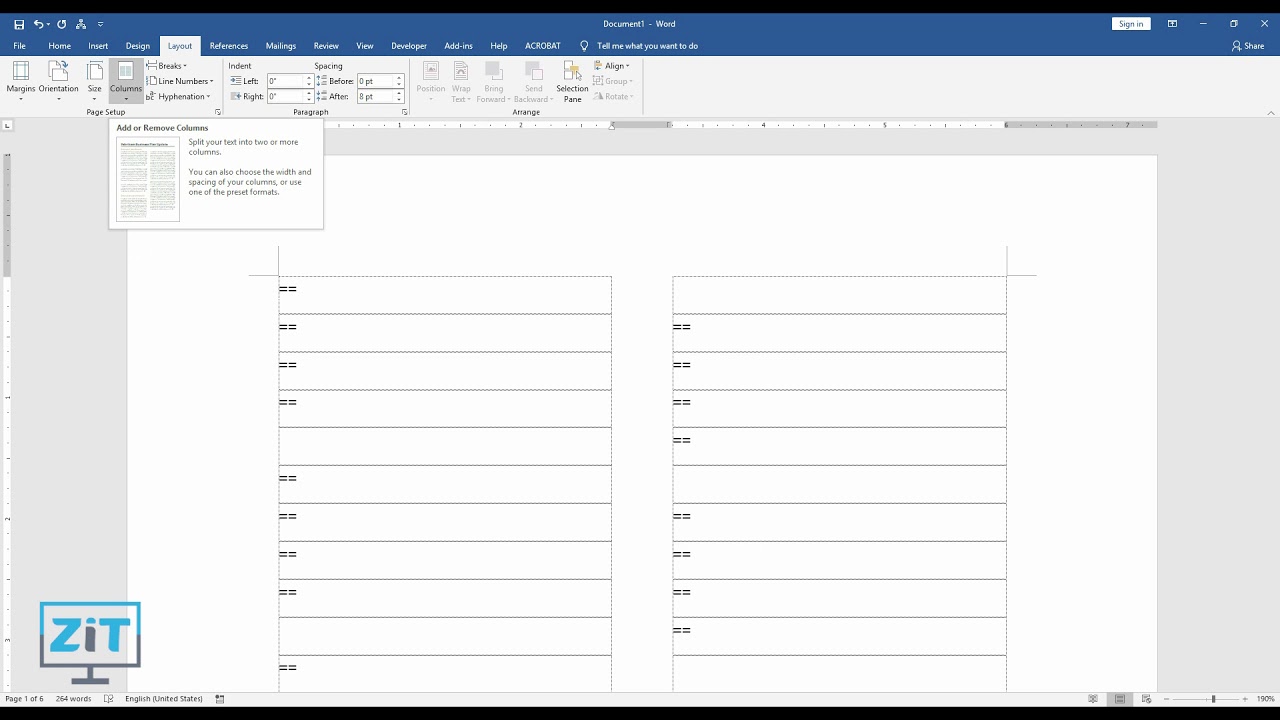 How To Make Column In MS Word YouTube how-to-make-column-in-ms-word-youtube