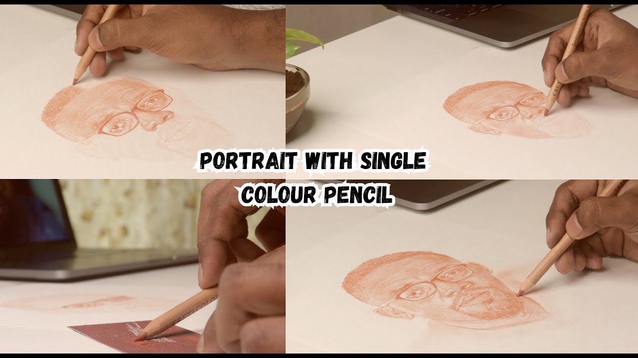 Hyper realistic drawing using single colour pencil [ monochromatic ...