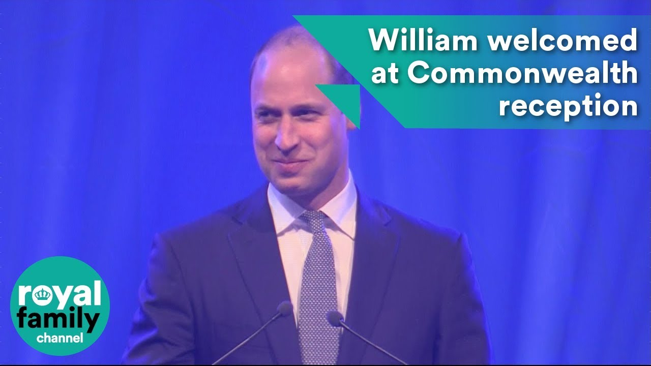 Prince William receives warm welcome at Commonwealth reception - YouTube