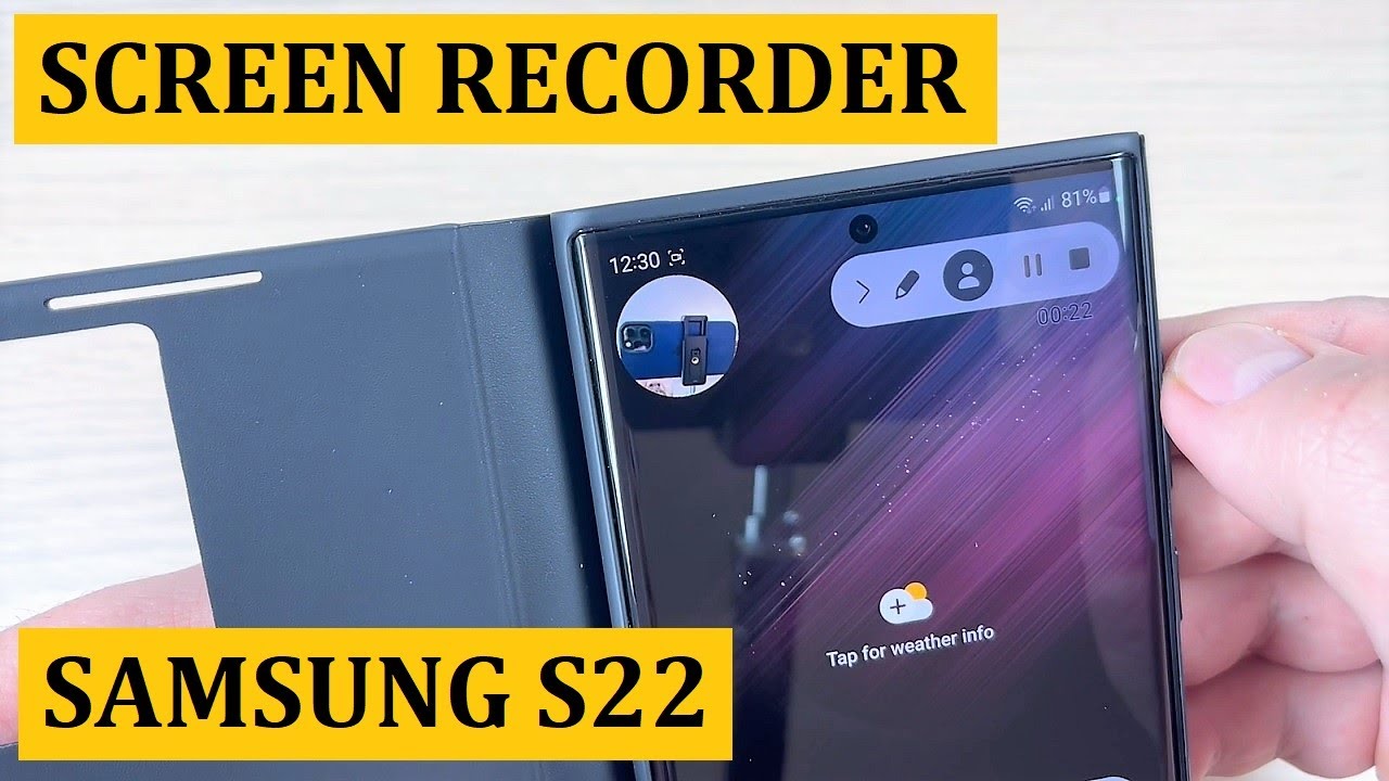 How to Video Record the Screen on Samsung Galaxy S22 / S22+ / S22 Ultra ...