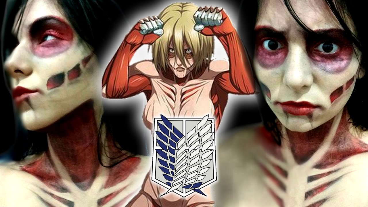 Maquiagem Titã Fêmea - Ataque dos titãs | Female Titan Makeup - Attack ...