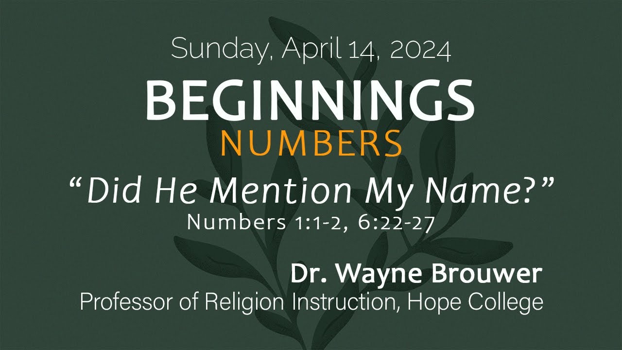 Did He Mention My Name? | Apr 14, 2024 - 9:30 AM - YouTube