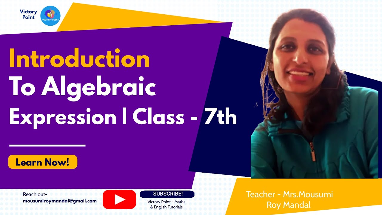 Introduction to Algebraic Expression for class 7th | Victory Point ...