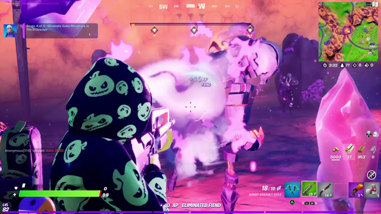 Fortnite- How to Collect Symbols from Eliminated Cube Monsters - YouTube