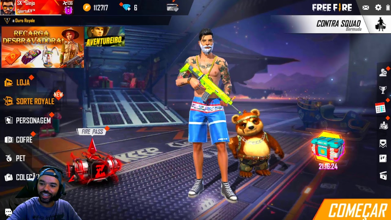 FREE FIRE LIVE ON EM BUSCA DO DIMA 2 SERA QUE SAI HOJE ? - YouTube