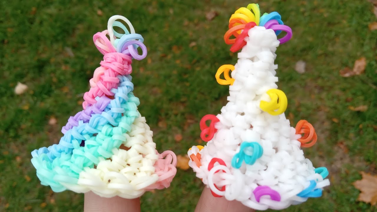 Loomigurumi Birthday/Party Hat Tutorial - Rainbow Loom - YouTube