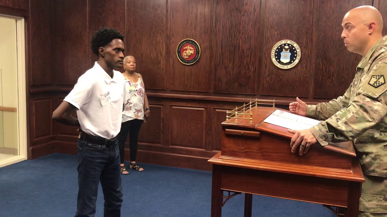 Joshua’s Marines Corps Swear In Ceremony - YouTube