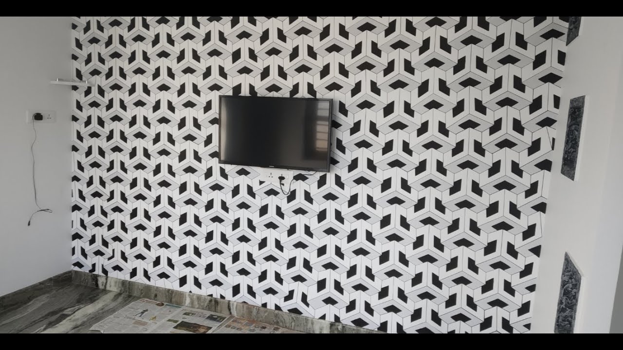 3D wall painting| interior wall design| 3D wall texture Design - YouTube