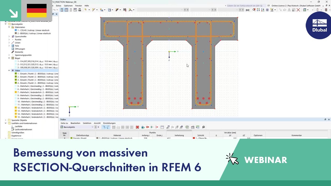 Bemessung von massiven RSECTION-Querschnitten in RFEM 6 - YouTube