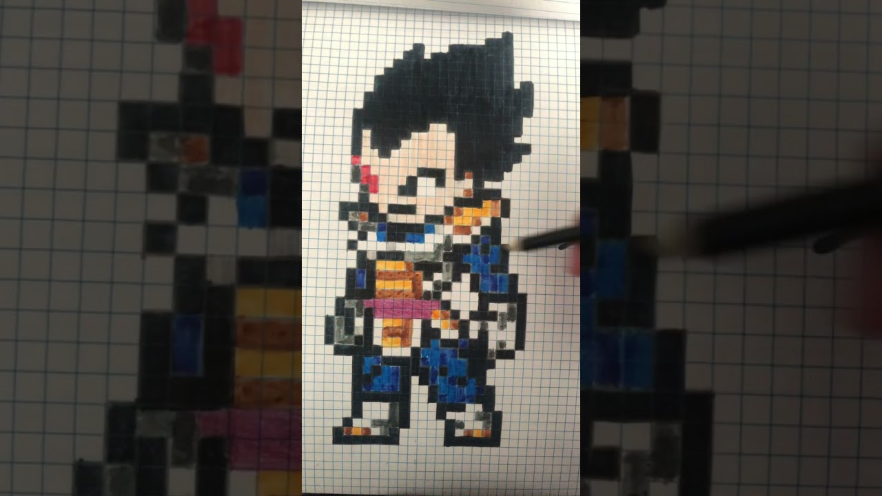 Pixel Art - Vegeta - Dragon Ball Z - YouTube