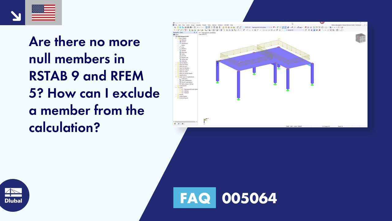 FAQ 005064 | Are there no null members in RSTAB 9 and RFEM 5 anymore ...