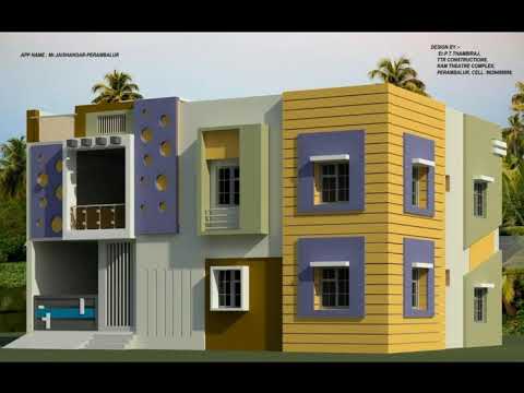 tamilnadu house elevation collections - YouTube