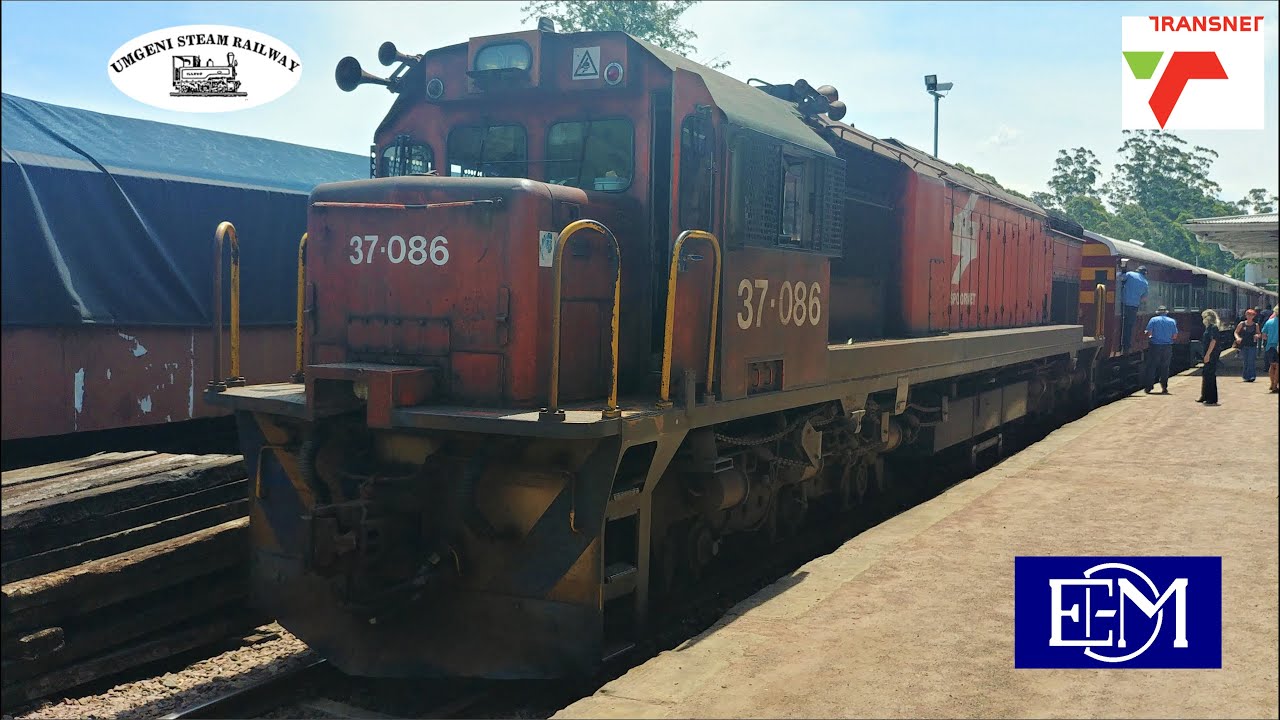Umgeni Steam Railway running their passenger train with a Transnet ...
