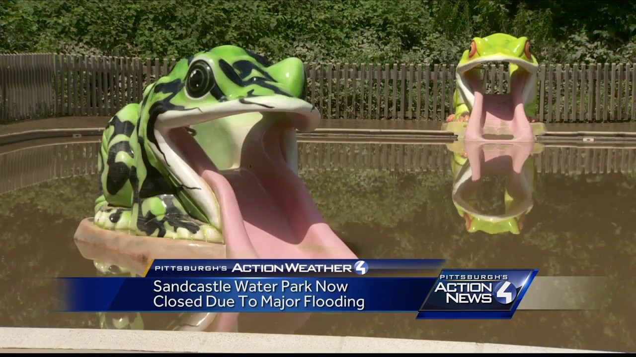 Sandcastle water park now closed due to major flooding - YouTube