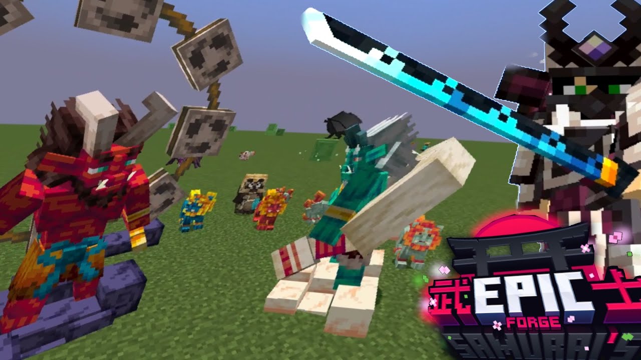 Trying the Epic Samurai's Minecraft Mod? - YouTube