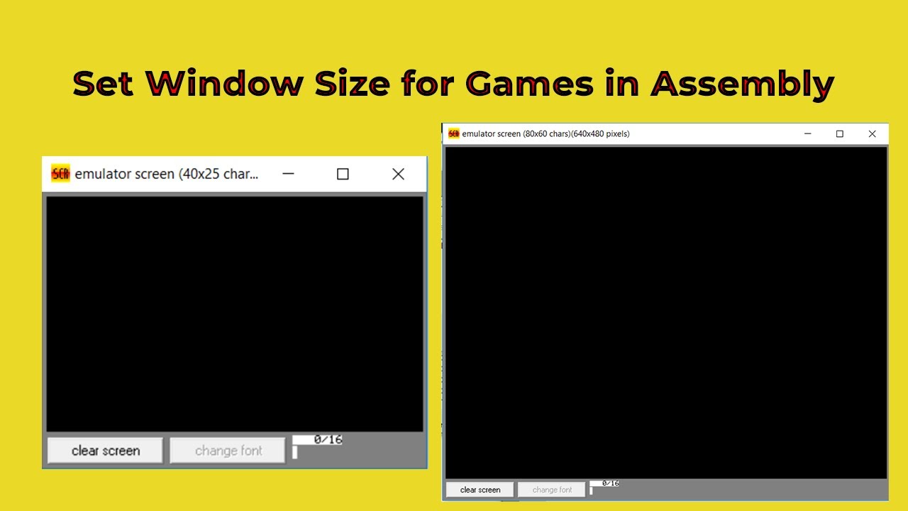 Set Output Window Size for Games in Assembly - YouTube