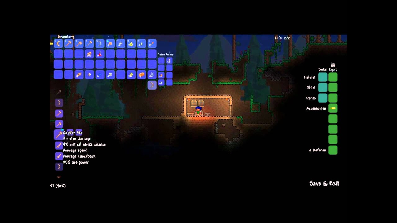 Terraria 2 HP Hardcore Let's Play (Sped Up) - YouTube