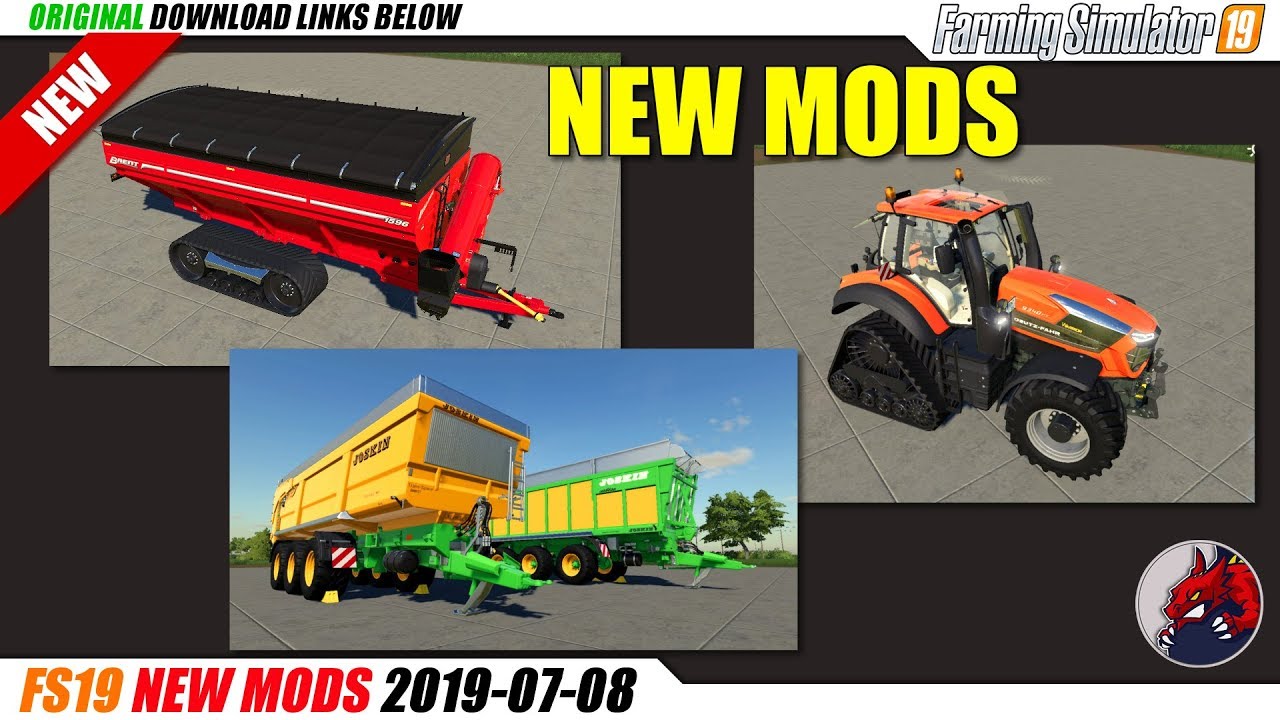 FS19 | New Mods (2019-07-08) - review - YouTube