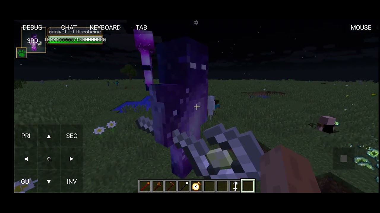 Minecraft omnipotent Herobrine new entity - YouTube