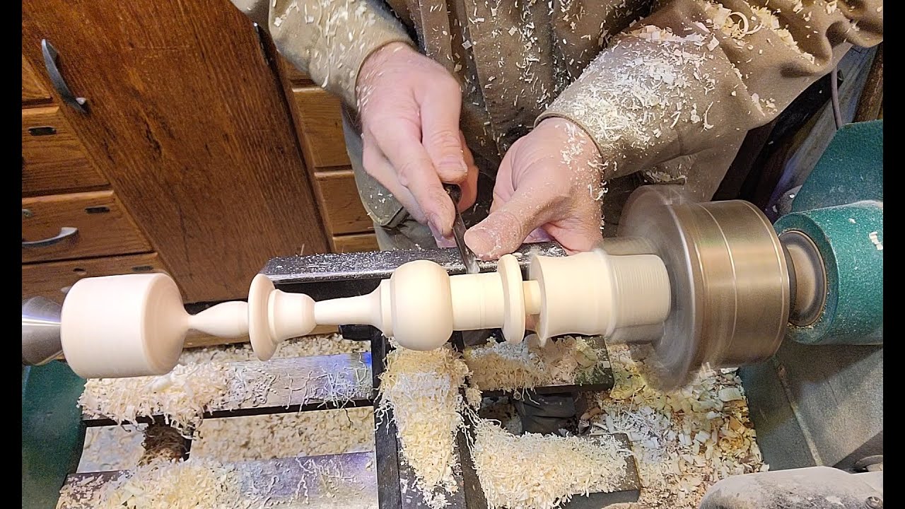 How to turn a finial on the wood lathe. - YouTube